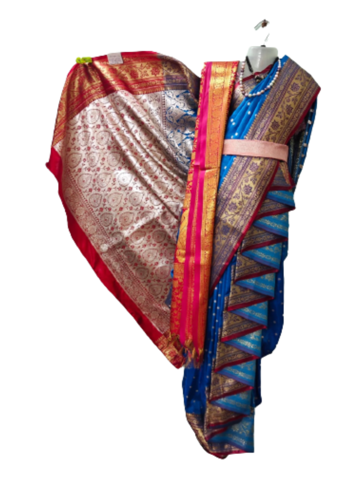 2 minute stitched Nauvari saree - Mastani style